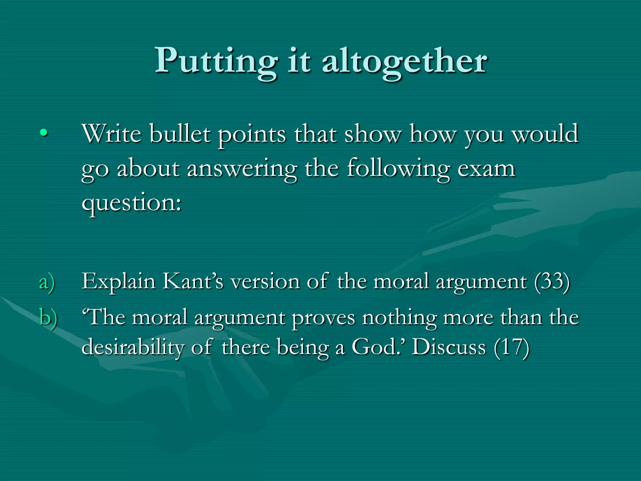 The moral argument | PPTX