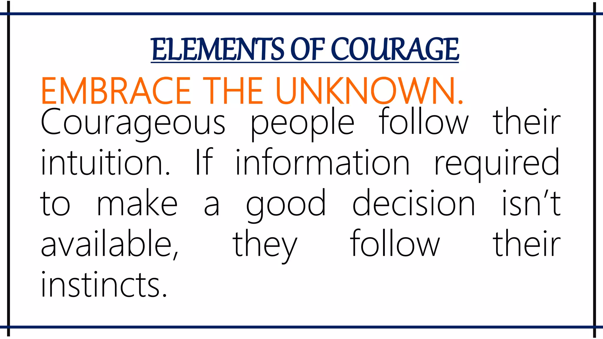 The moral courage | PPTX