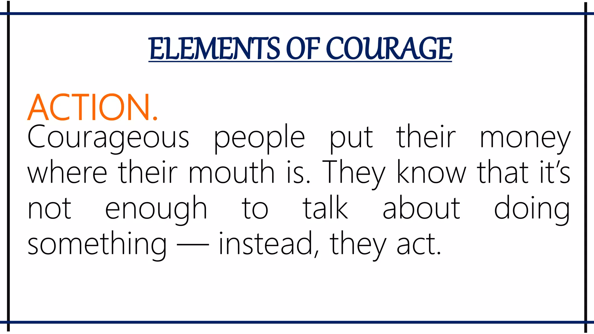 The moral courage | PPTX
