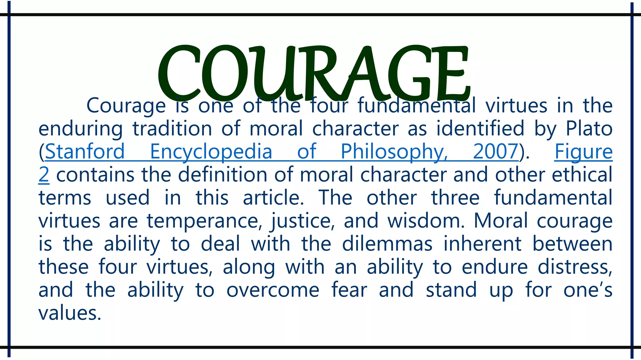 The moral courage | PPTX