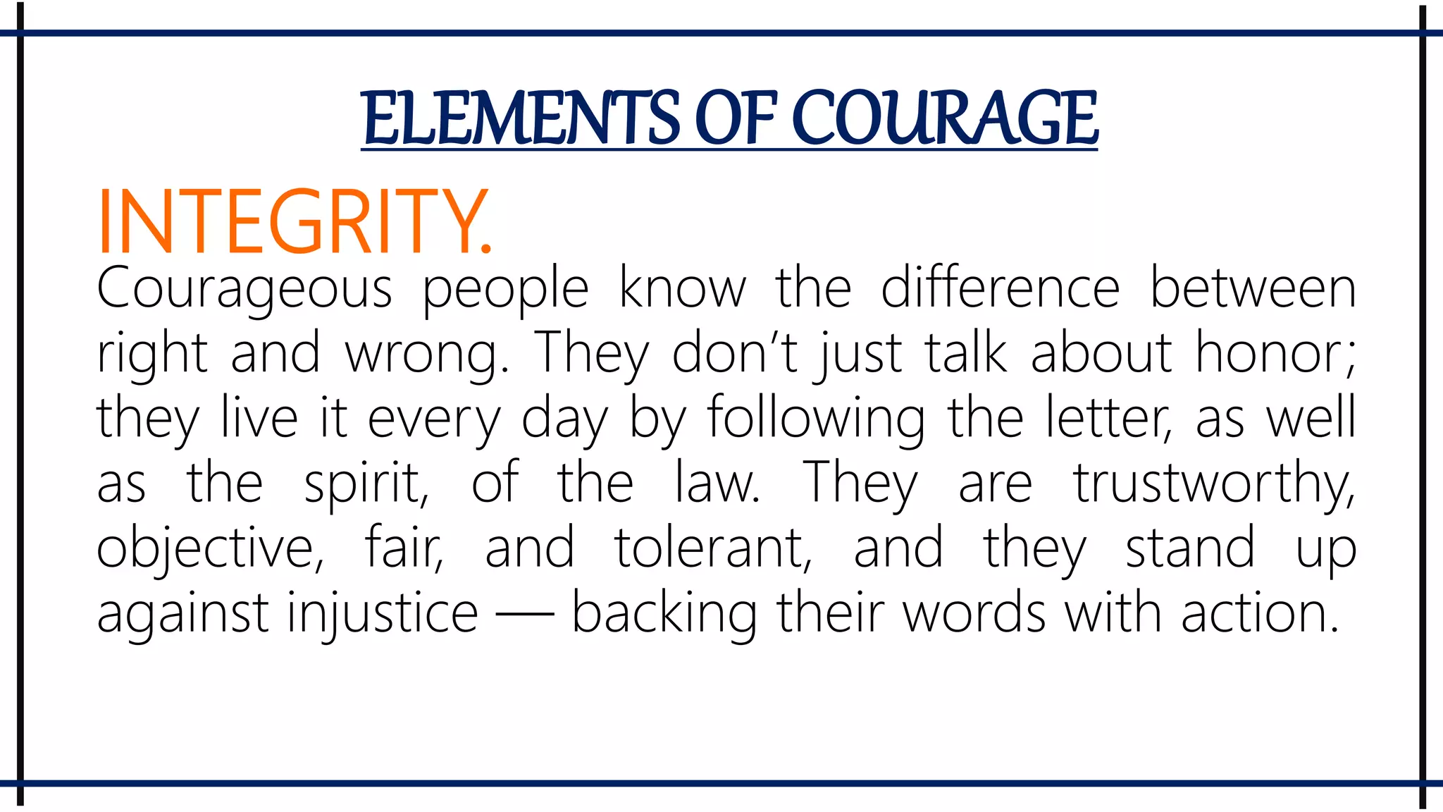The moral courage | PPTX