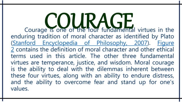 The moral courage | PPT