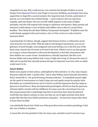 The moral life of babies ny times | PDF