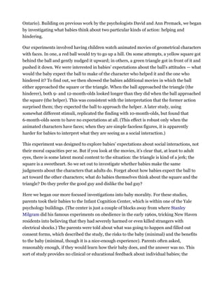 The moral life of babies ny times | PDF