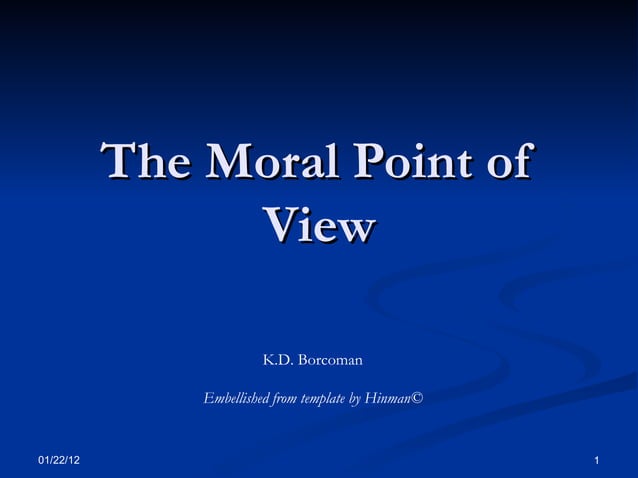 The Moral Perspective | PPT