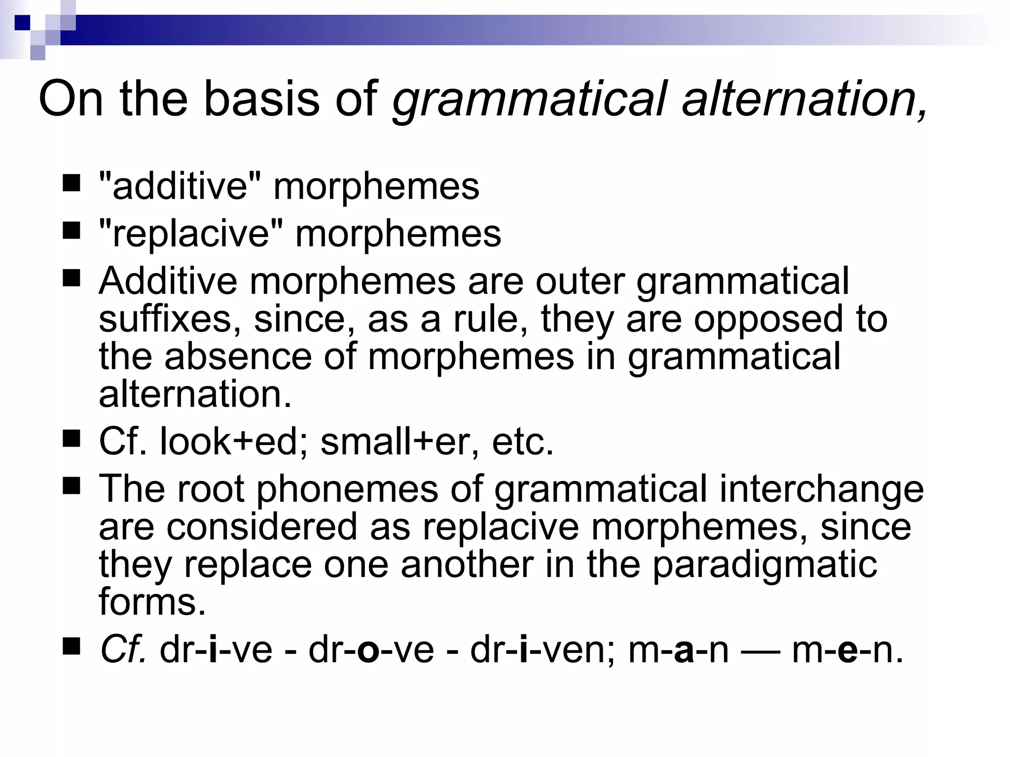 The morpheme | PPT