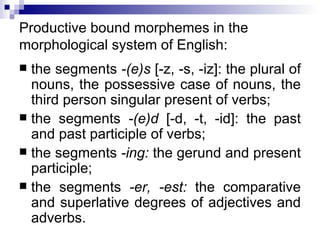 The morpheme | PPT
