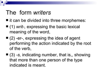 The morpheme | PPT