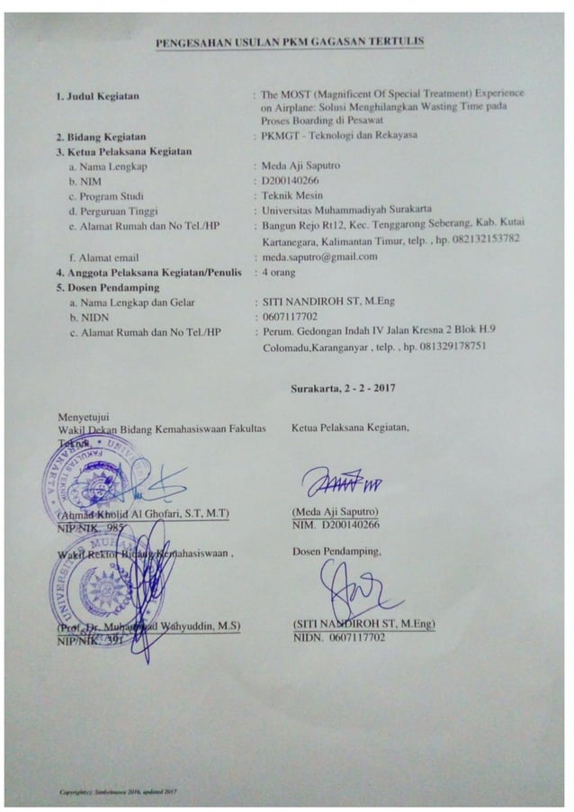 CONTOH PROPOSAL PKM-GAGASAN TERTULIS (PKM-GT) (DIDANAI DIKTI 2017) | PDF