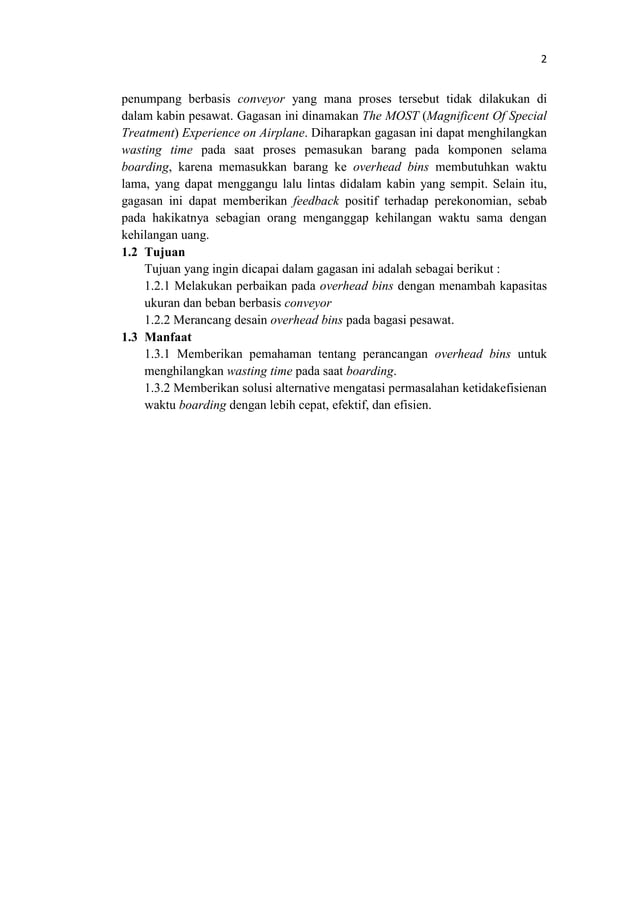 CONTOH PROPOSAL PKM-GAGASAN TERTULIS (PKM-GT) (DIDANAI DIKTI 2017) | PDF