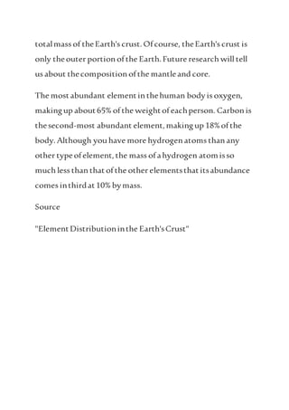 The most abundant element in the universe | DOCX