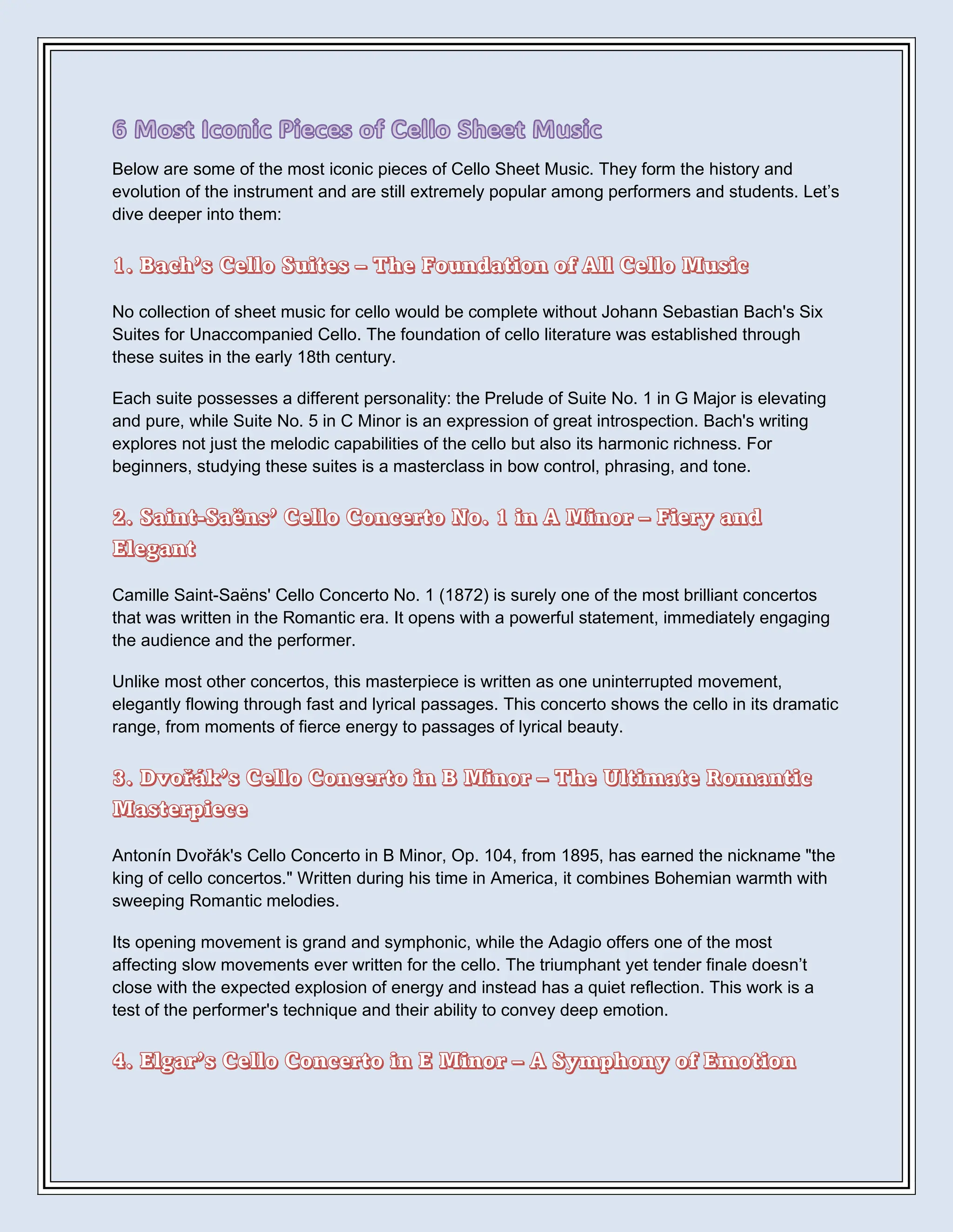 The Most Beautiful Pieces of Cello Sheet Music Ever Written.pdf