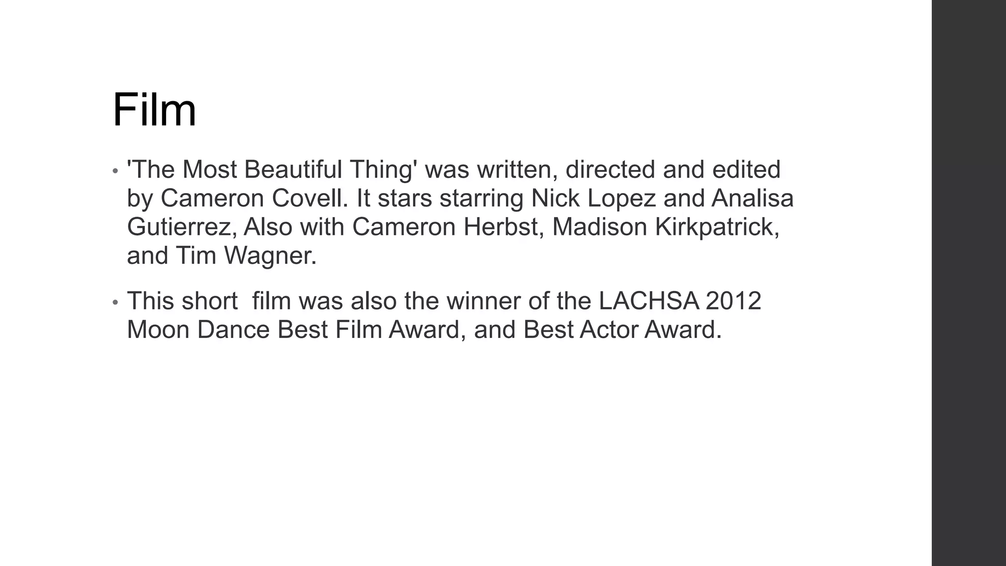 The most beautiful thing | PPTX