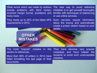The most common apa style mistakes | PPT