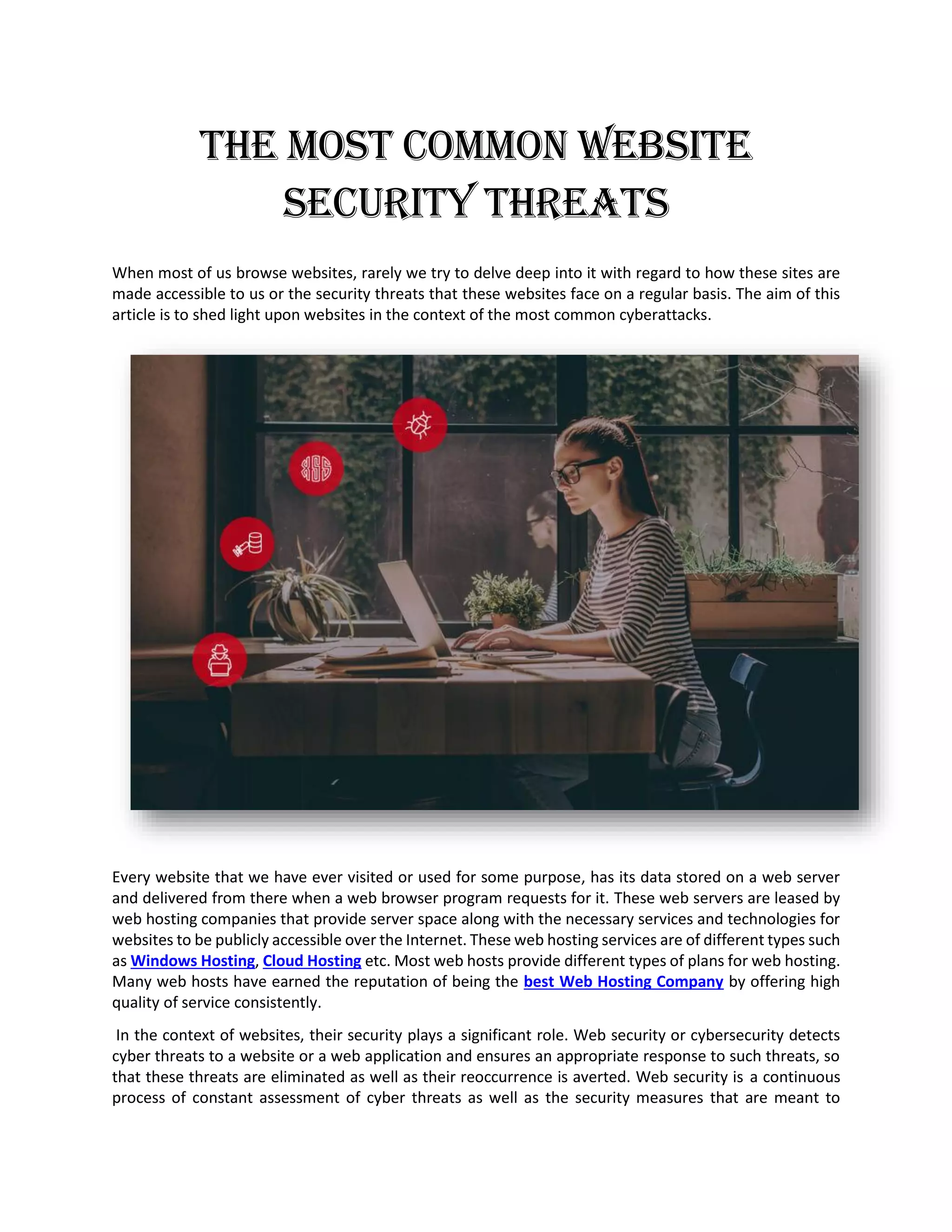 The most Common Website Security Threats | PDF