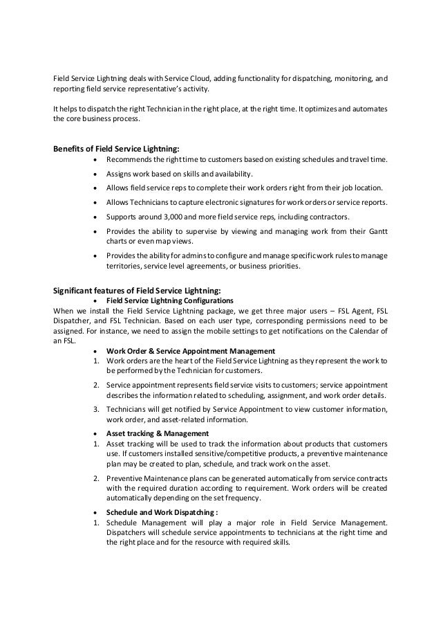 The Most Comprehensive Way to Manage Your Field Sales – Salesforce Field Service Lightning | PDF