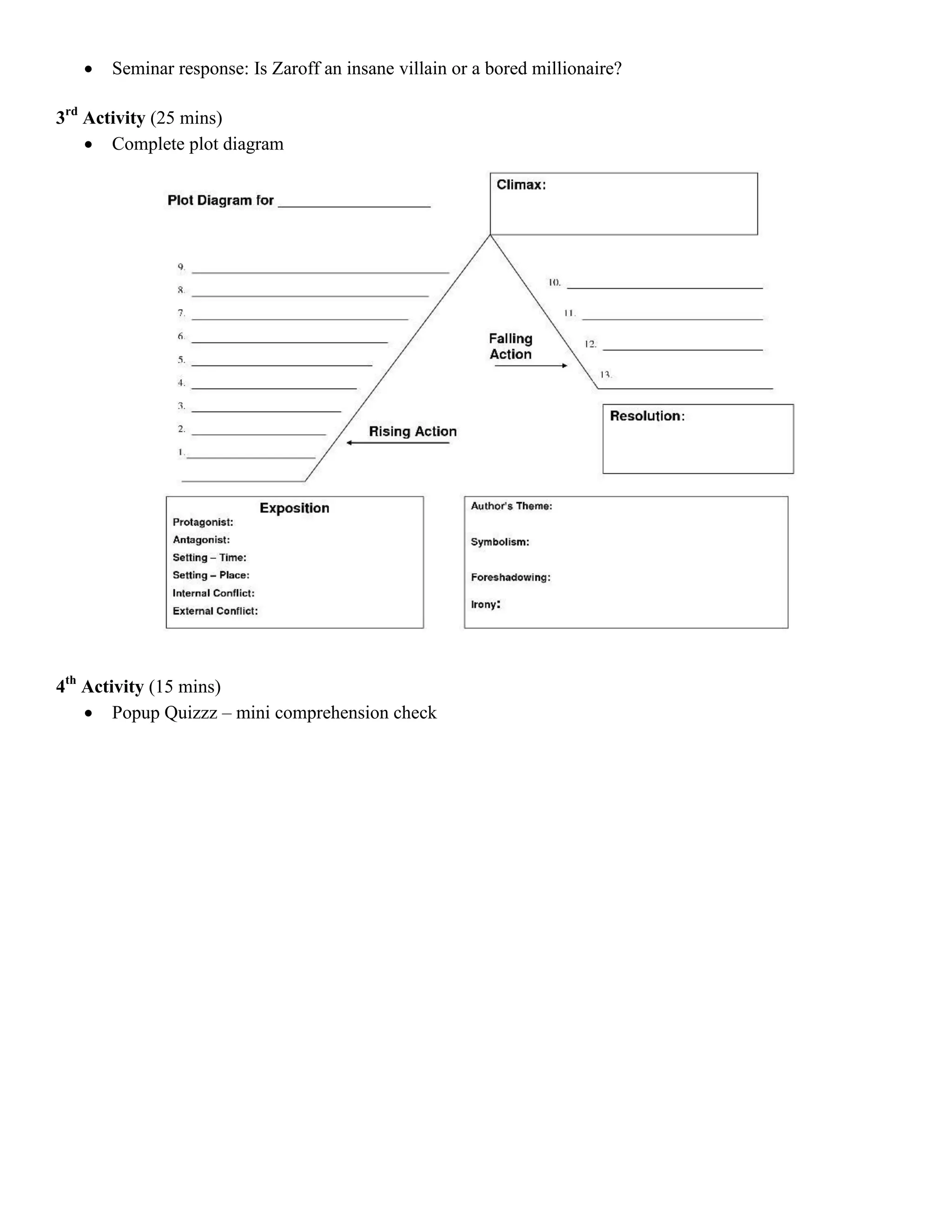 The most dangerous game lesson plan | PDF