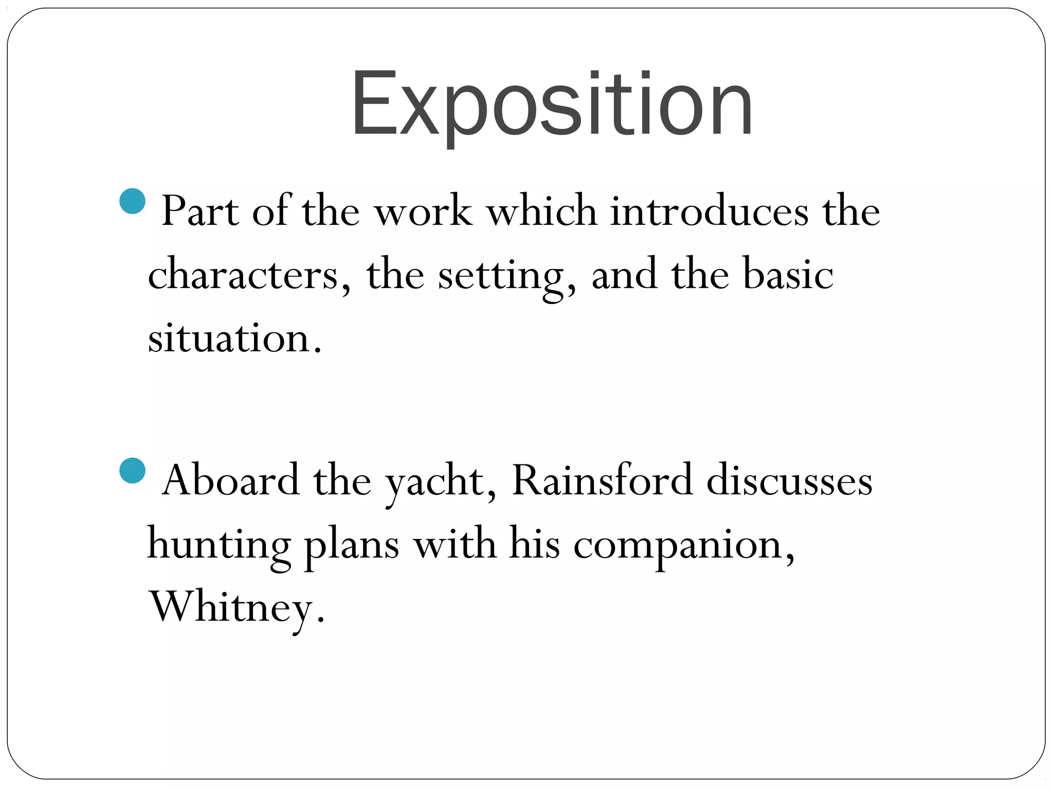 The most dangerous game plot pyramid | PPT