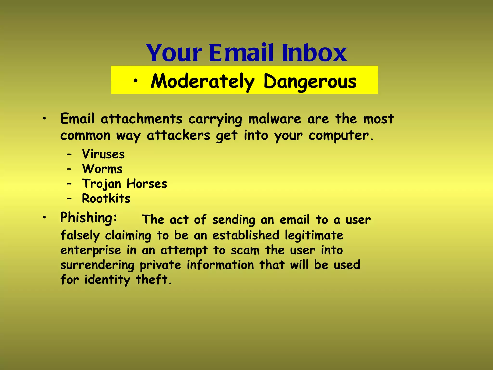 The most dangerous places on the web | PPT