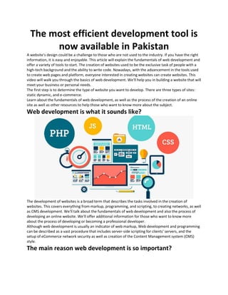 The most efficient development tool is now available in Pakistan.pdf