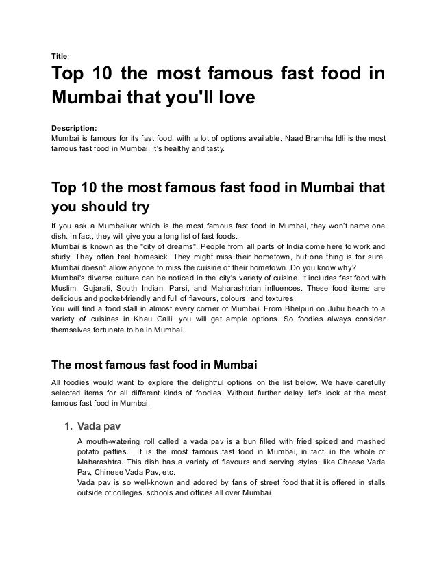 The most famous fast food in Mumbai.pdf