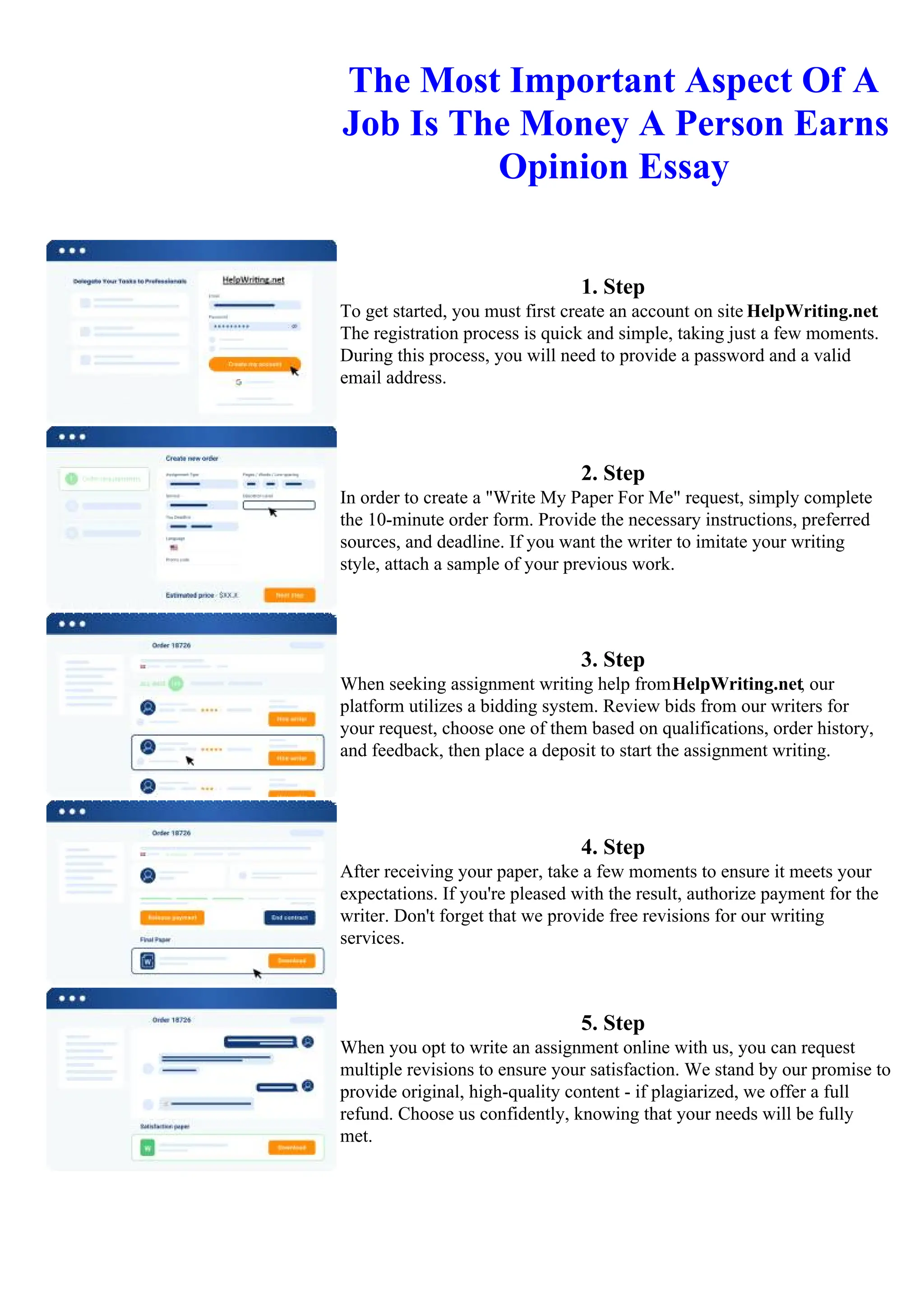 The Most Important Aspect Of A Job Is The Money A Person Earns Opinion ...