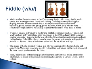 The Most Popular Stringed Instruments In Estonia | PPTX