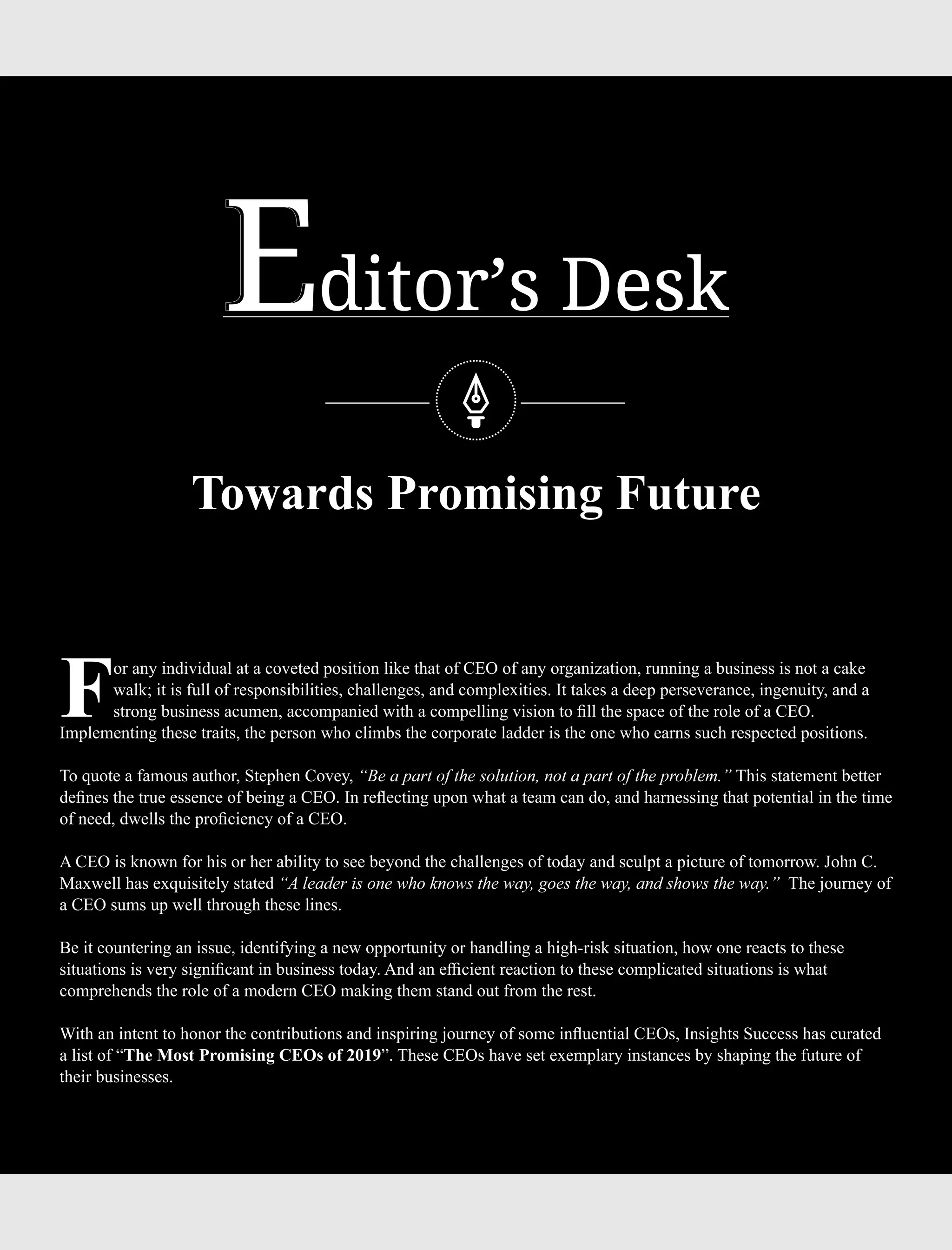 The most promising ceos of 2019 | PDF