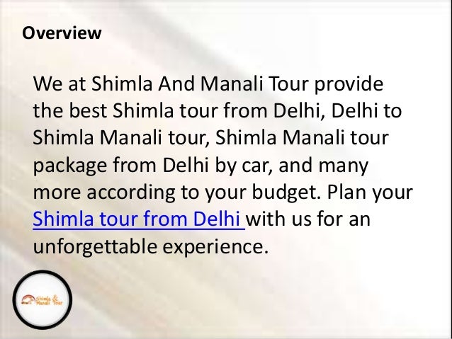 The most selling package shimla tour from delhi | PPT