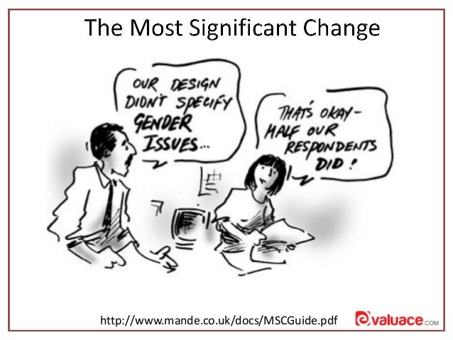 The most significant change as a part of a project evaluation in india