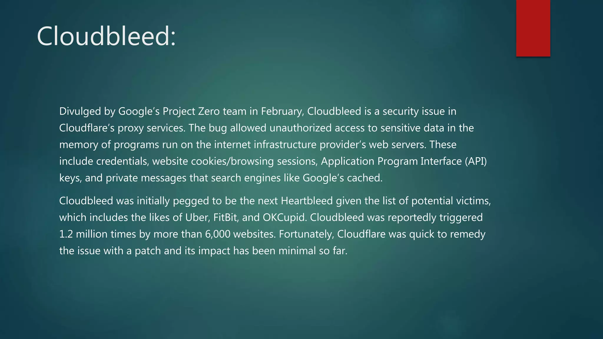 The most well known closed vulnerabilities | PPT