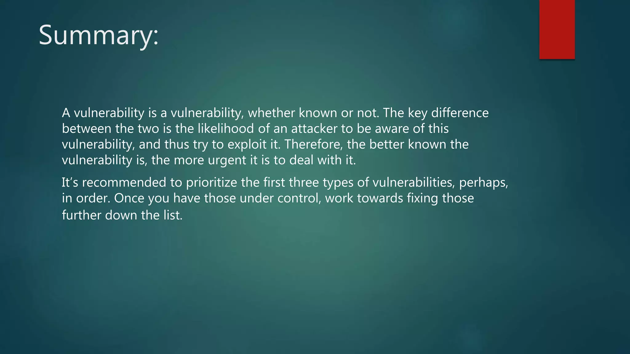 The most well known closed vulnerabilities | PPT