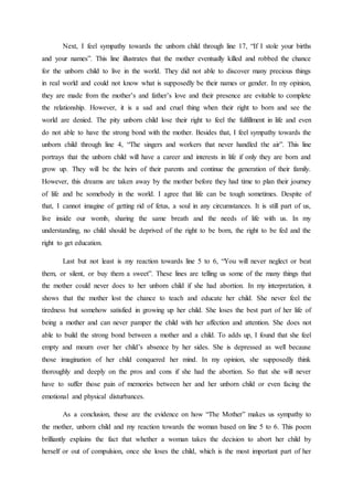 A Review of “The Mother”, by Gwendolyn Brooks | PDF