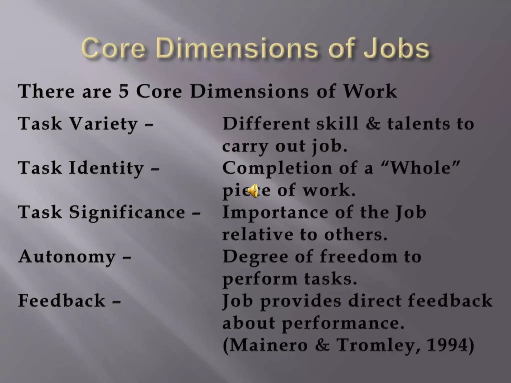 The motivational approach to work design | PPT