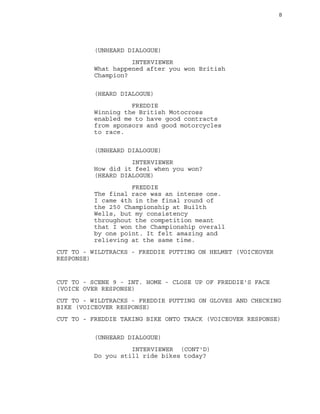 The Motocross Man - Shooting Script | PDF