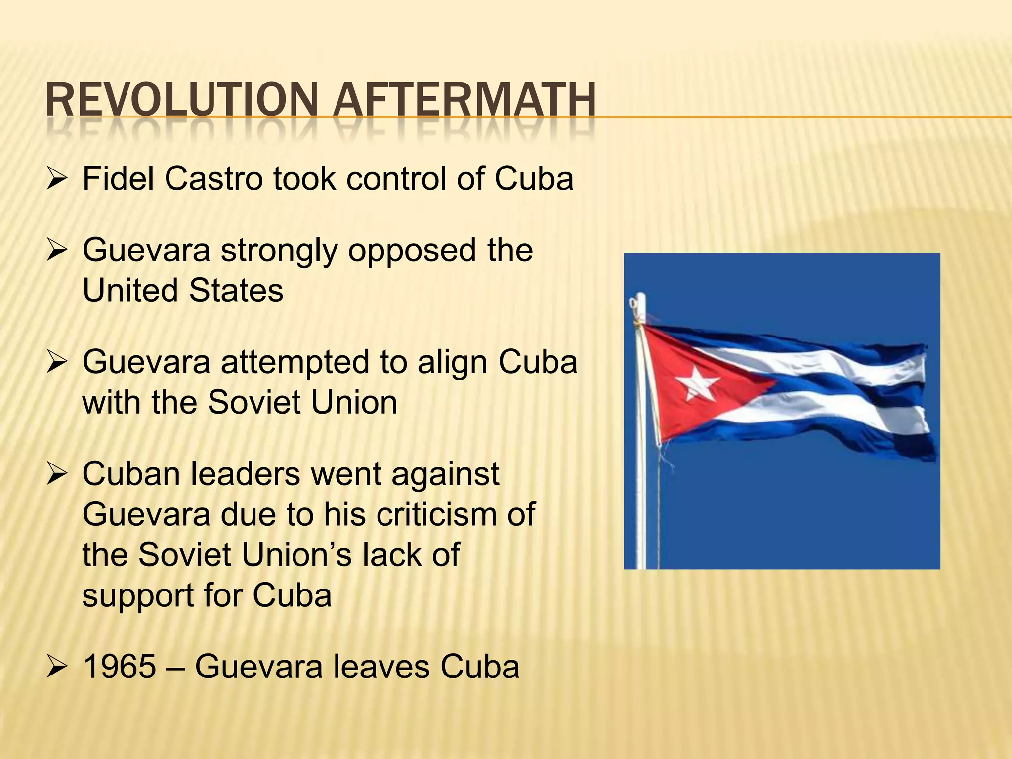 Che Guevara - The Motorcycle Diaries vs his story | PPTX | Politics
