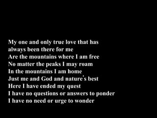 The mountains | PPS | Poetry | Books and Literature