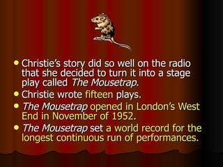 The Mousetrap PowerPoint | PPT | Theater Venues | Attractions