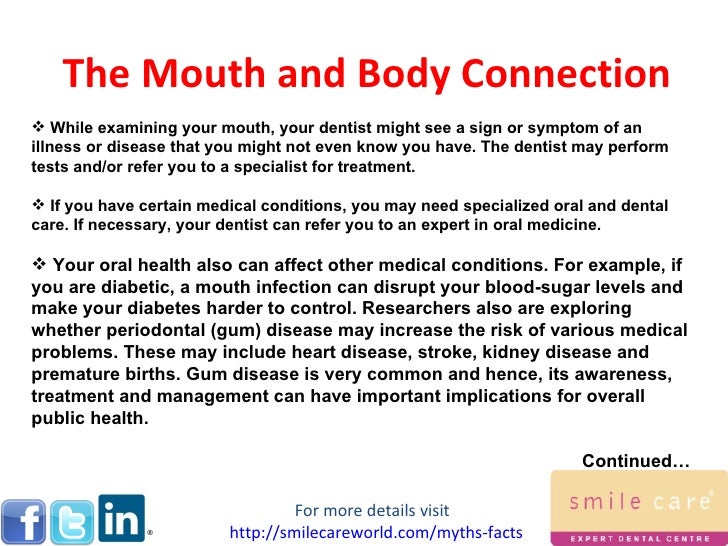 The mouth and body connection