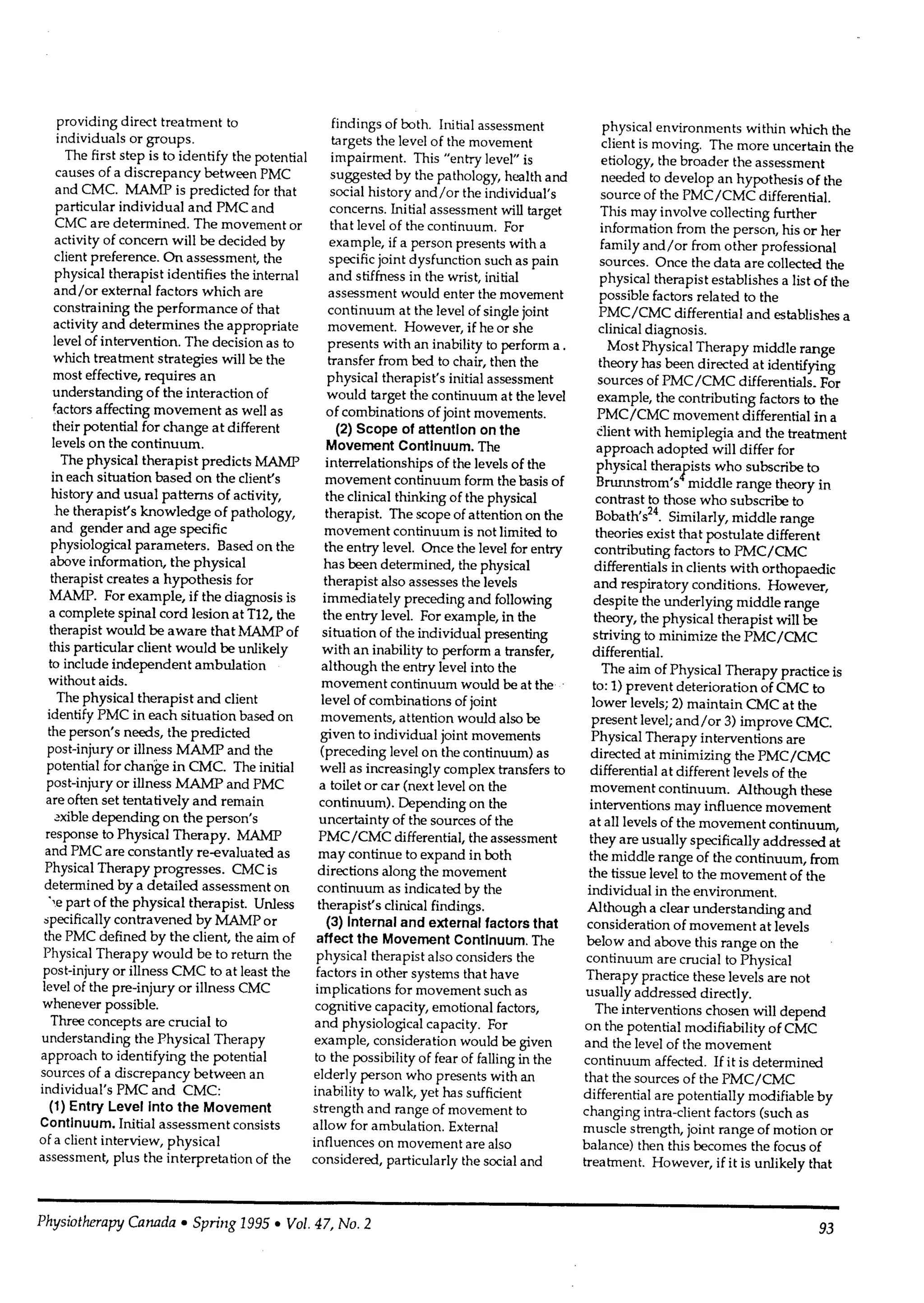 The movement continuum theory cott finch et al | PDF