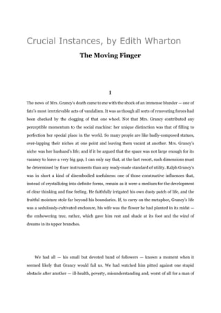 The moving finger | PDF | Bereavement | Family and Relationships