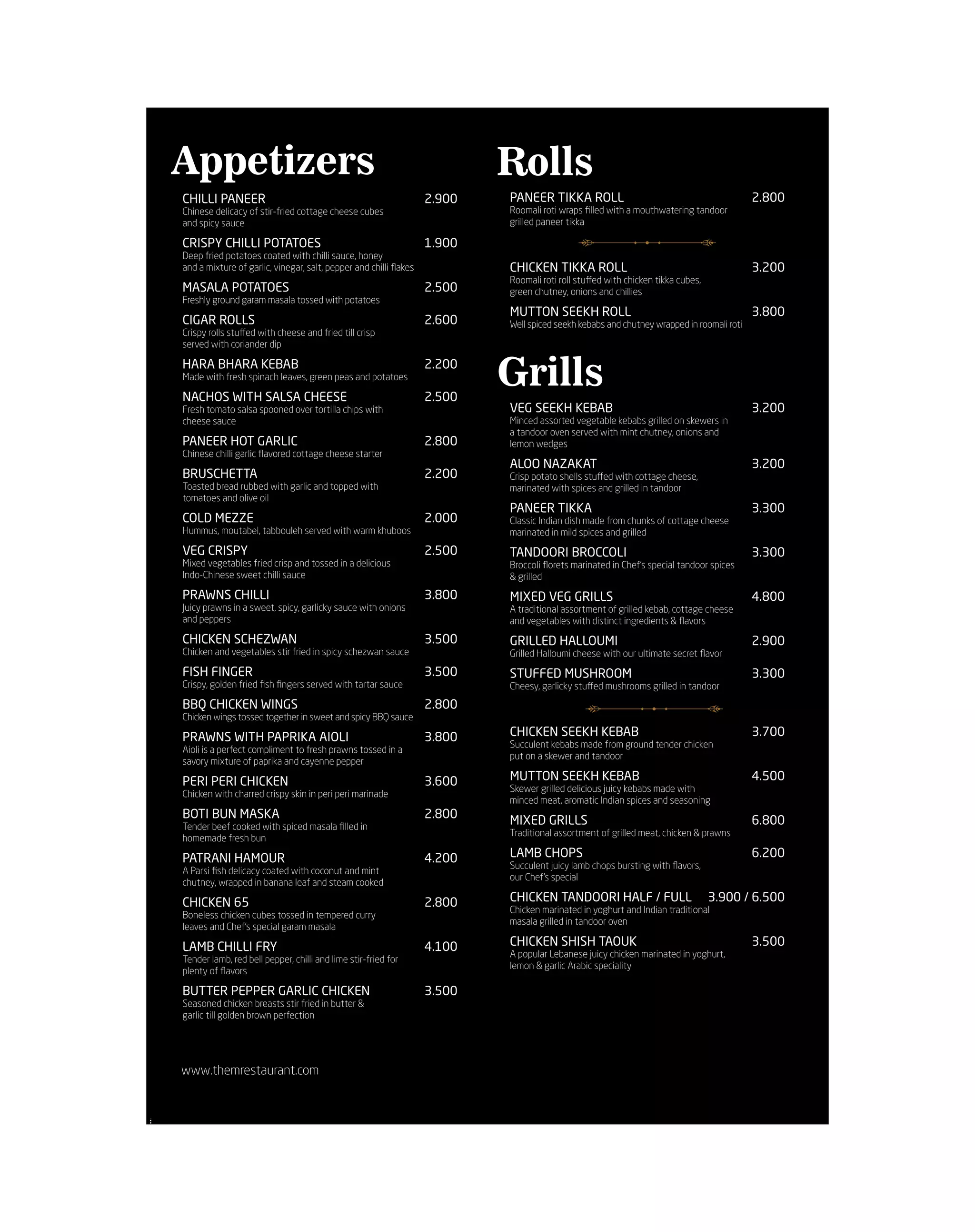 The m restaurant fine dine menu | PDF | Bars & Restaurants | Attractions