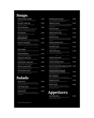 The m restaurant fine dine menu | PDF