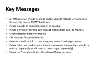 The MSK Referral System may 2015 | PPTX