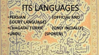 THE MUGHALIC DYNASTY | PPTX