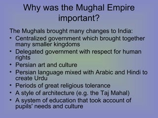 The mughal empire 2nd period | PPT