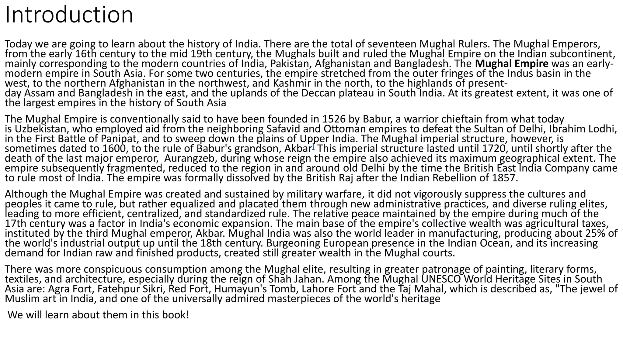 The Mughal Empire | PPTX