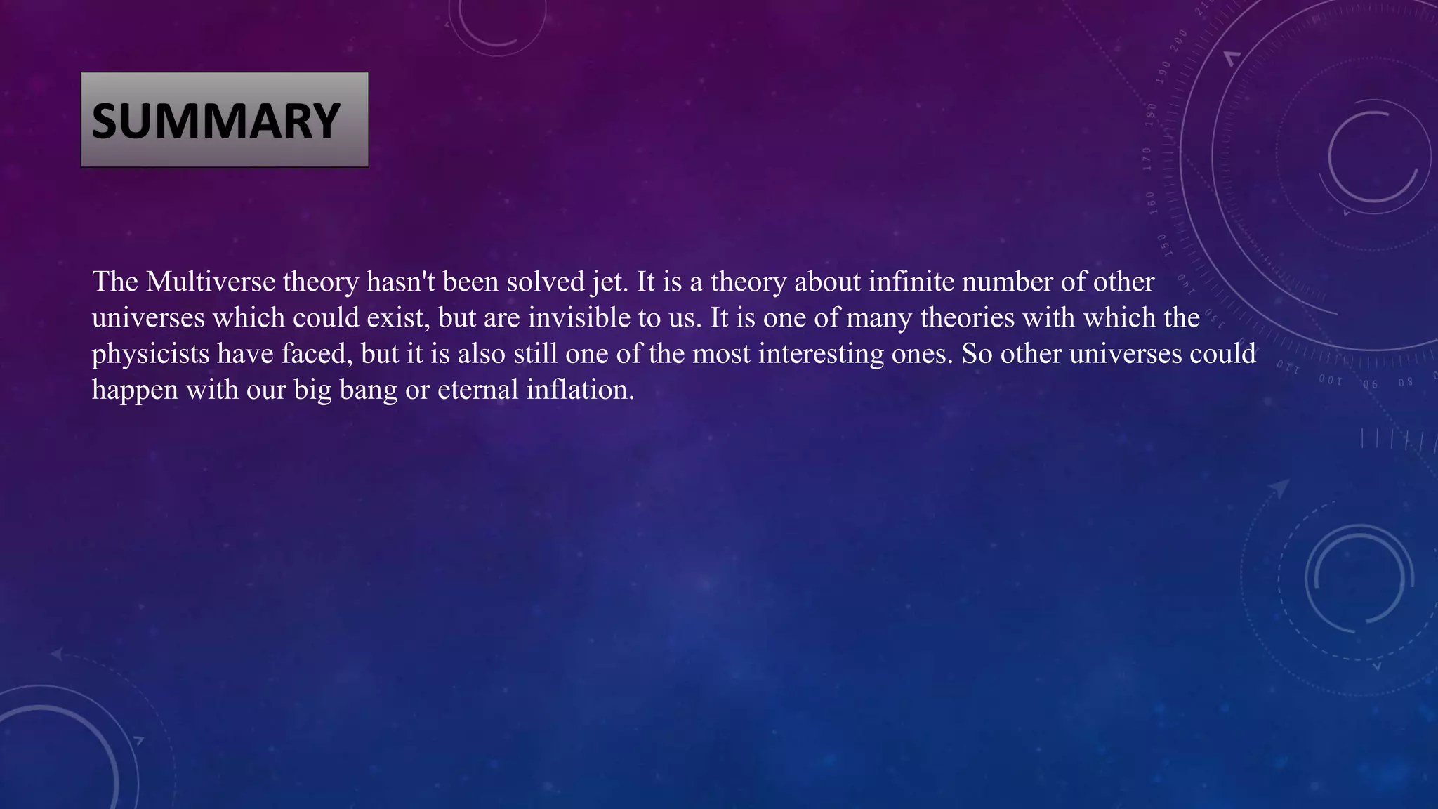 The multi universe theory | PPTX