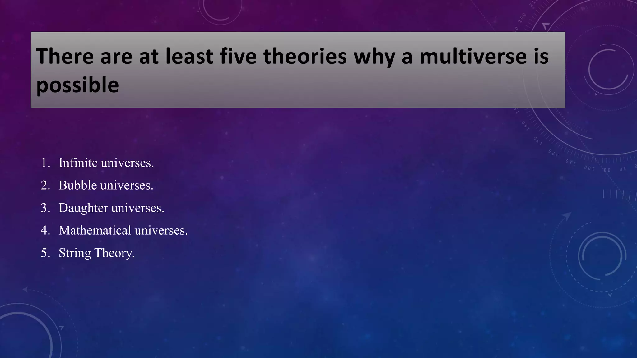 The multi universe theory | PPTX | Physics | Science