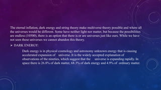 The multi universe theory | PPTX